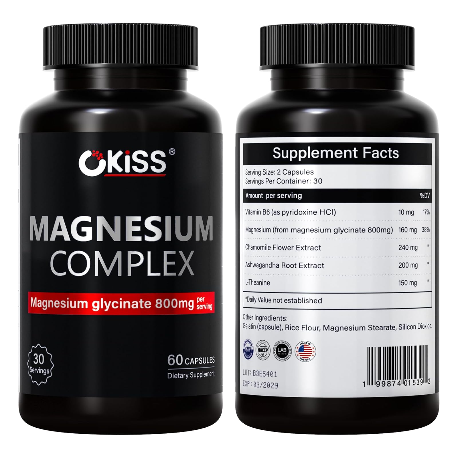 Okiss Magnesium Glycinate 800 mg capsules