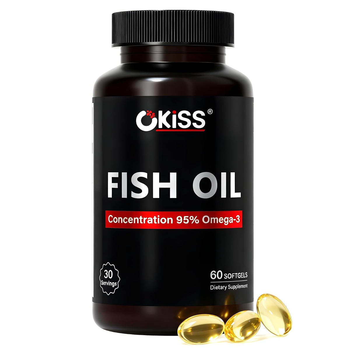 Okiss Omega 3 fish oil softgels