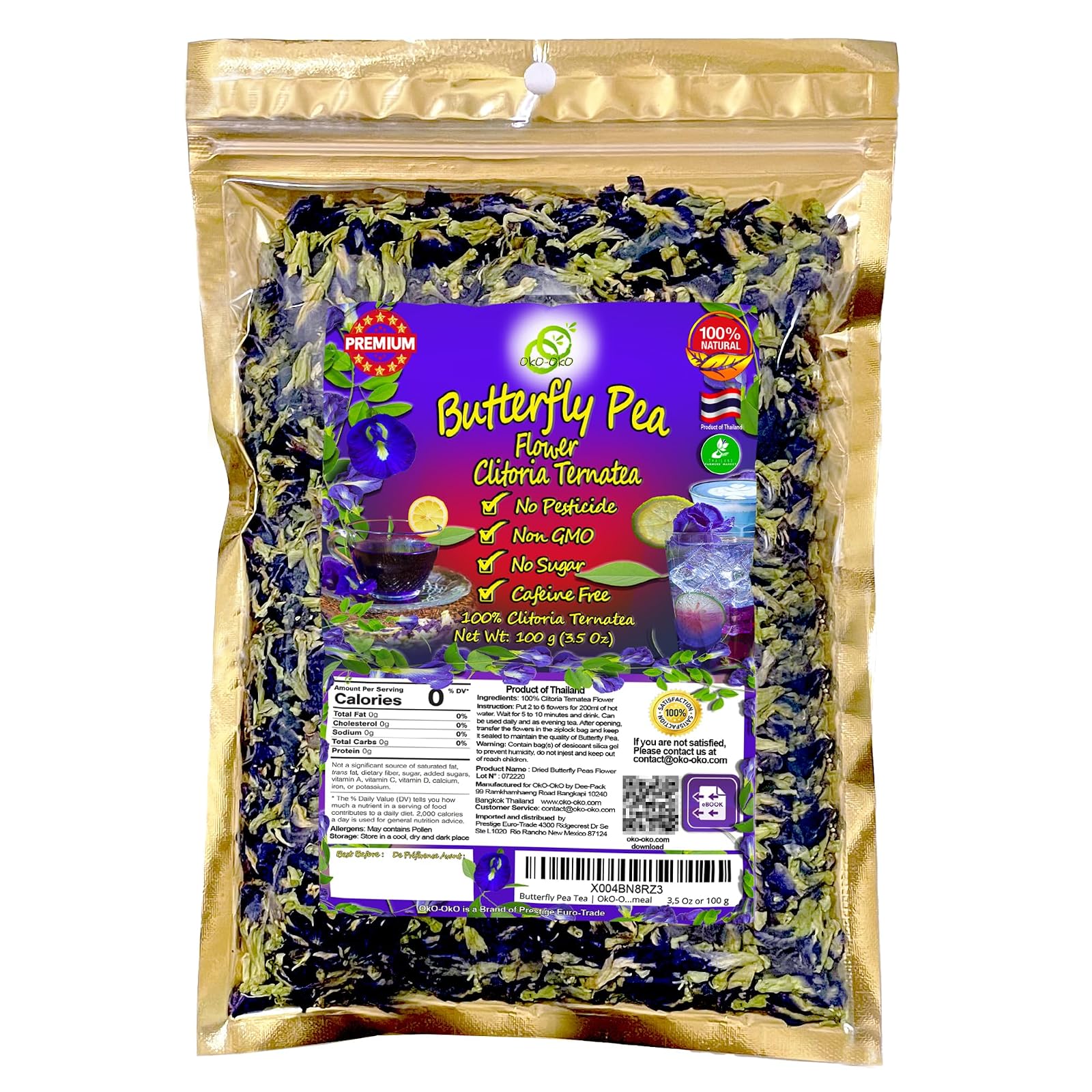 OkO-OkO butterfly pea tea flowers