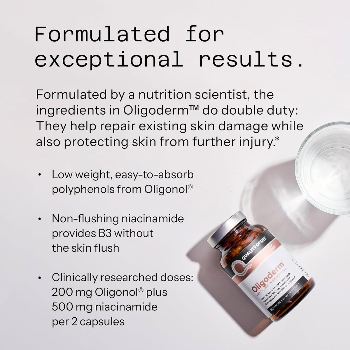 Oligoderm capsules for radiant skin