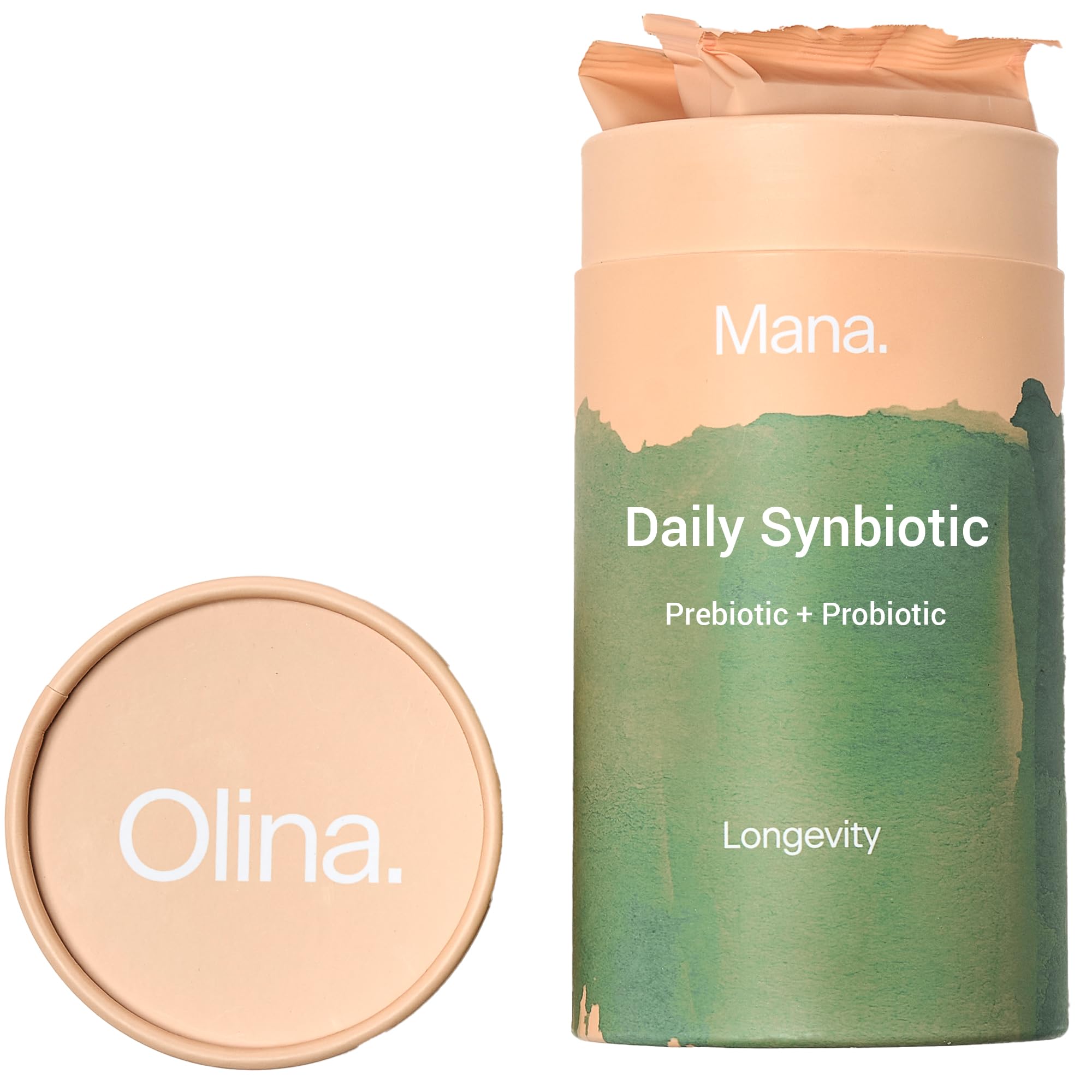 Olina Mana Longevity synbiotic powder for gut health