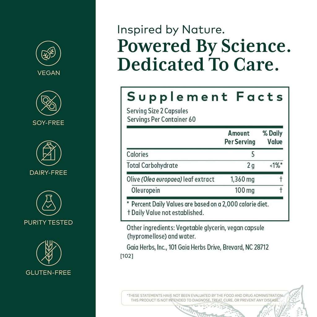 Olive Leaf 1360 mg immune support