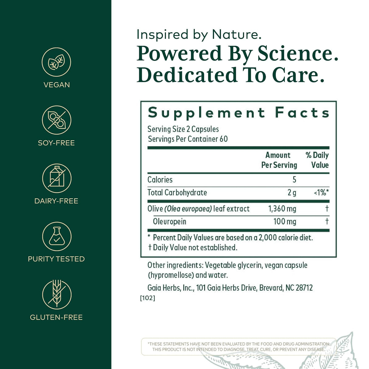Olive Leaf 1360 mg immune support