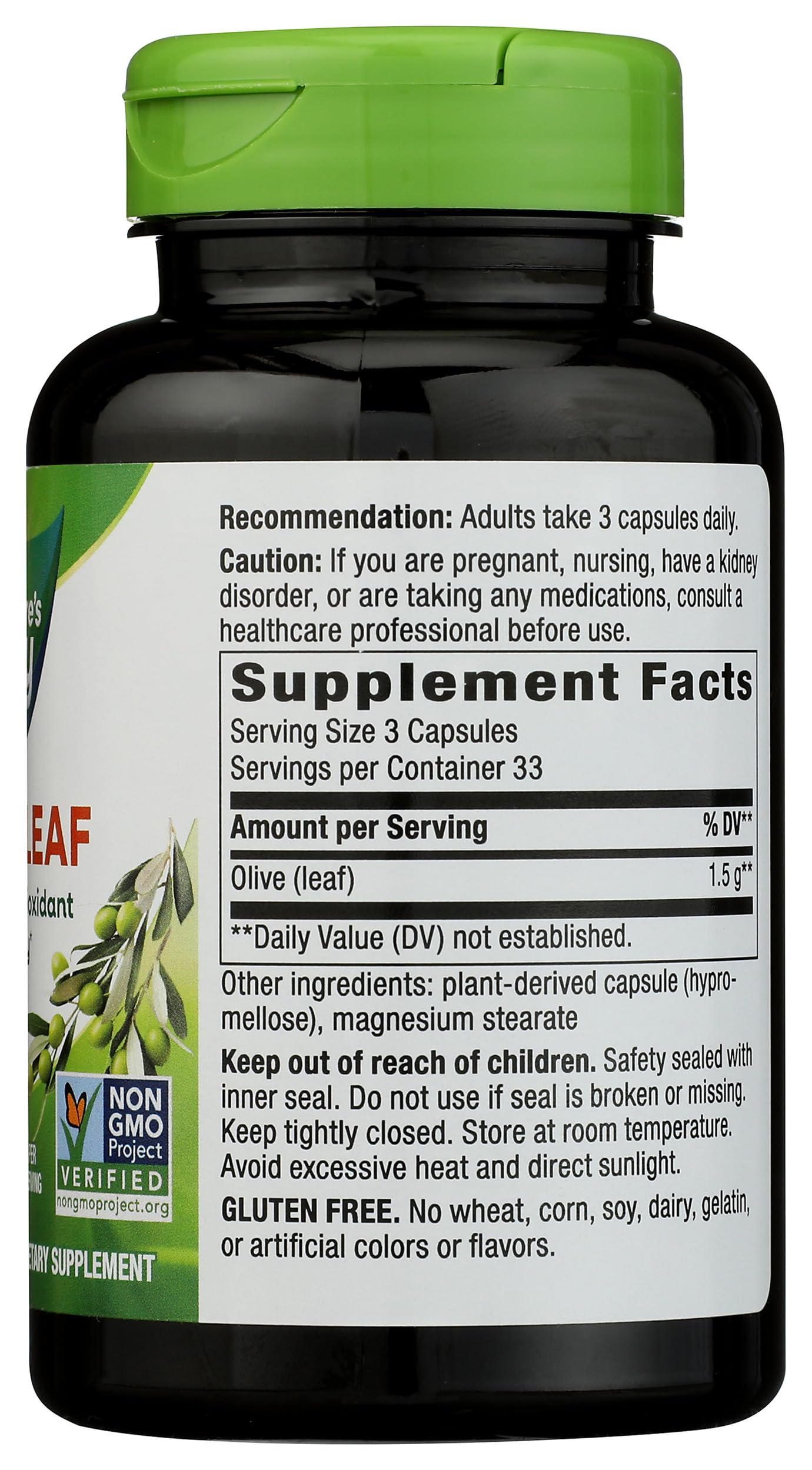 olive leaf capsules for vitality