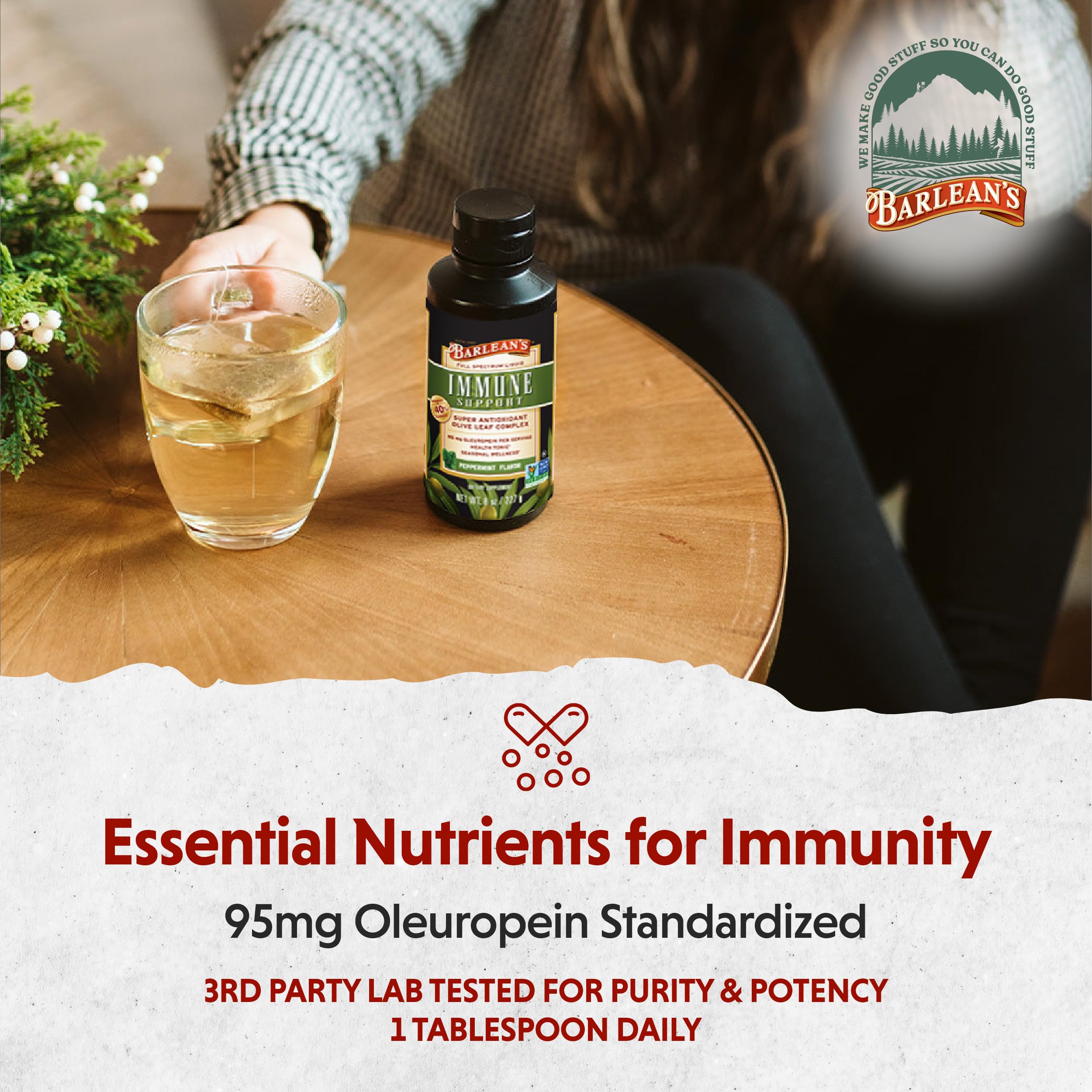Olive leaf tea for immune boost