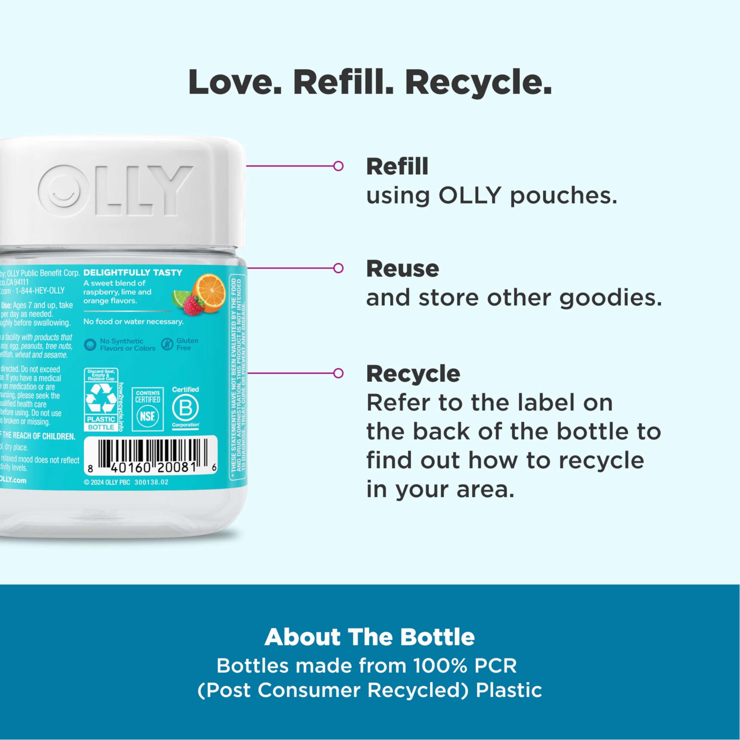 OLLY Kids Chillax 50 count bottle