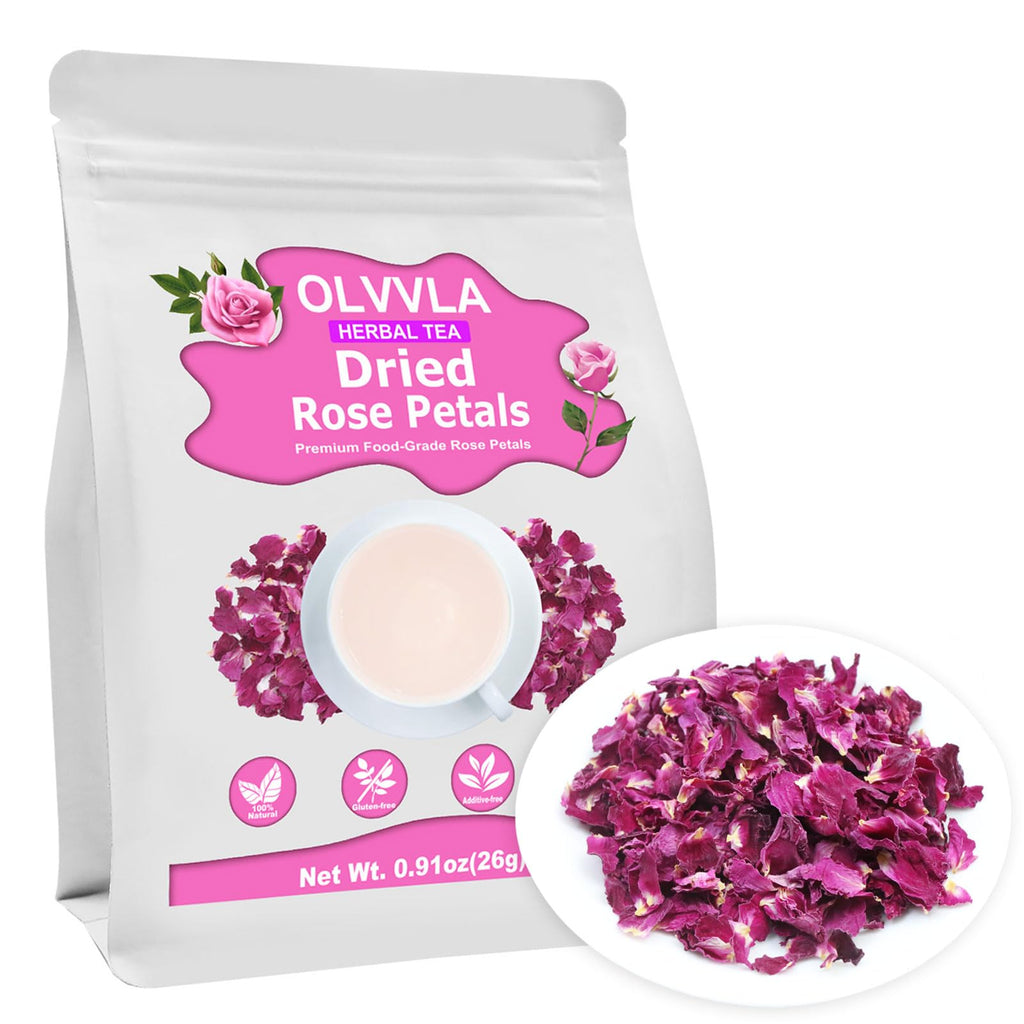 Olvvla dried rose petals for tea