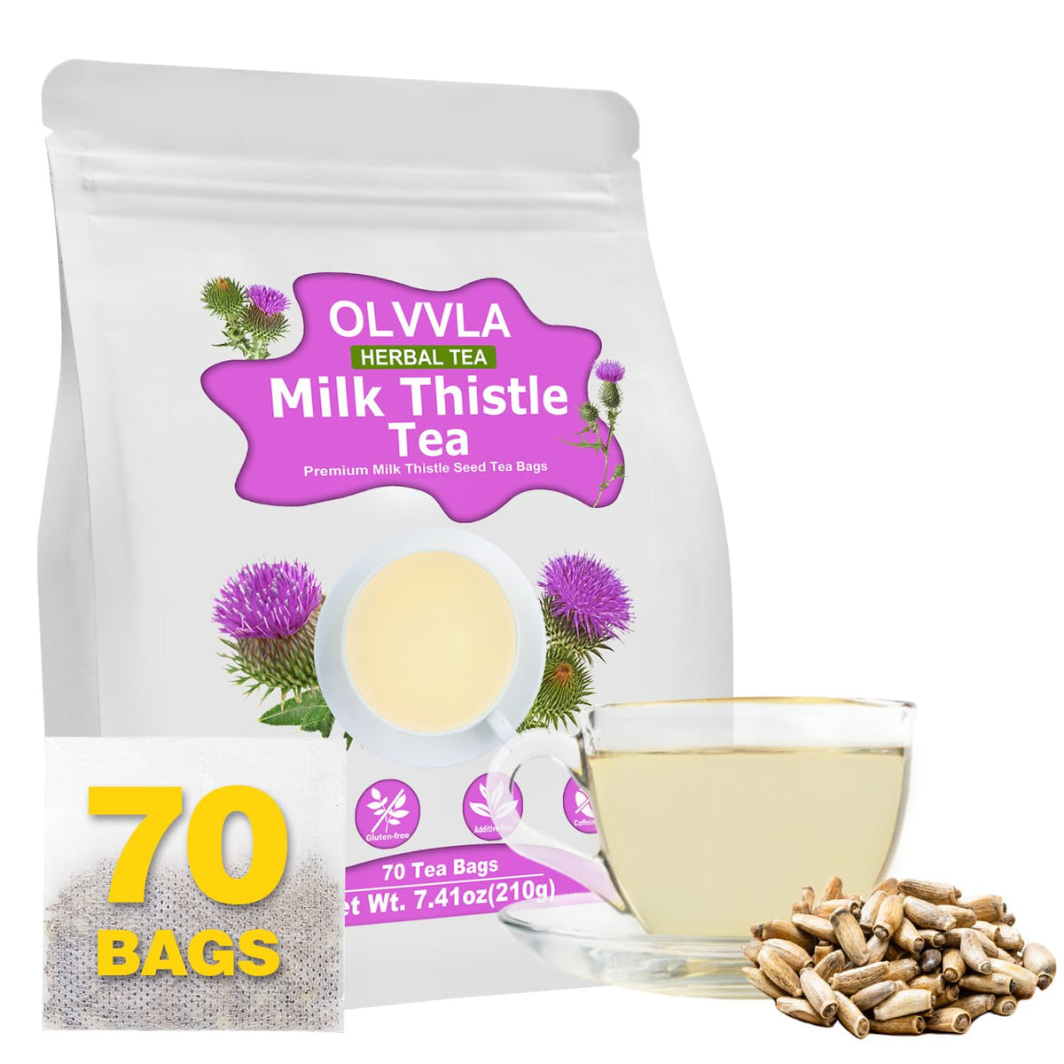 Olvvla milk thistle tea bags