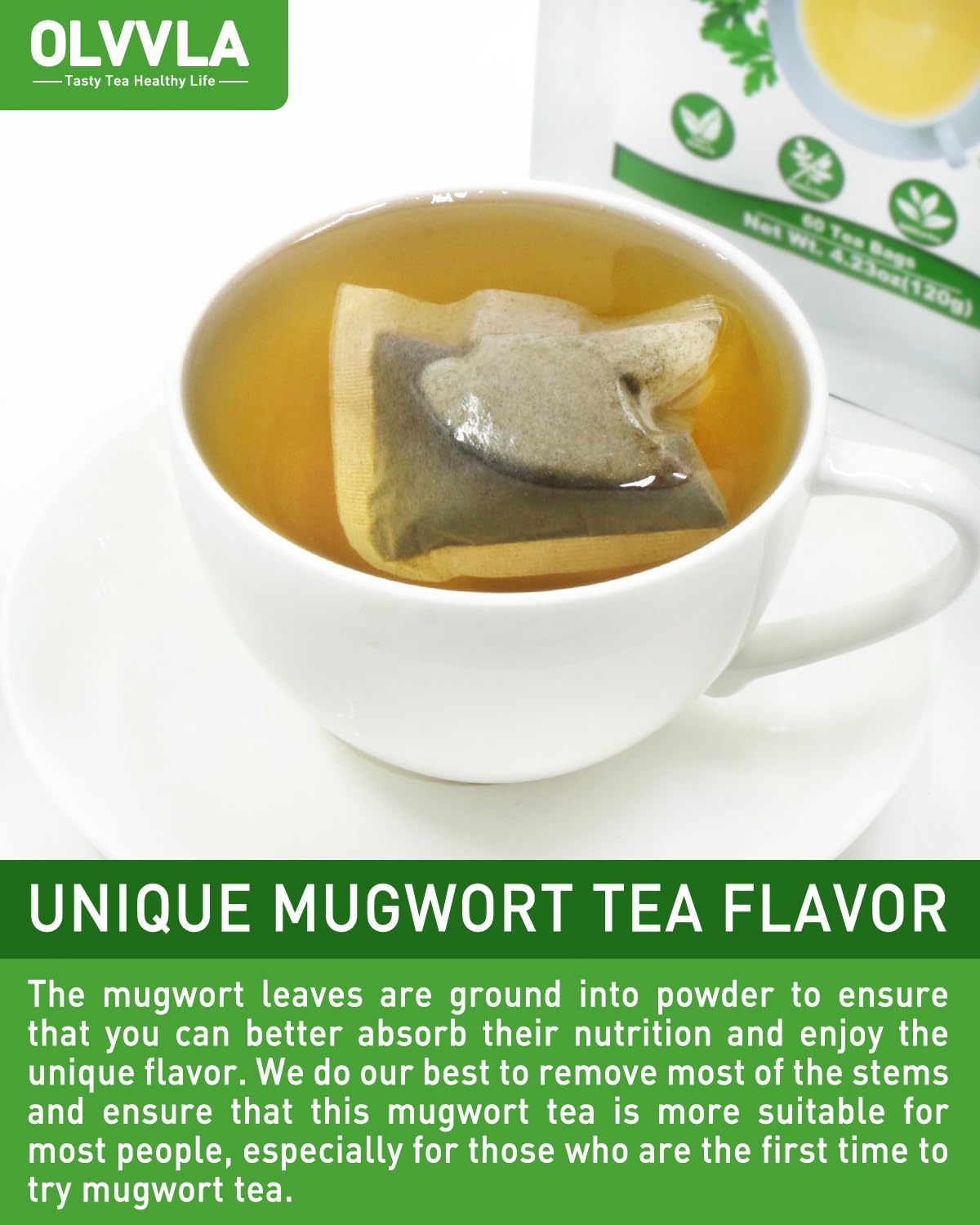 Olvvla mugwort tea for digestion