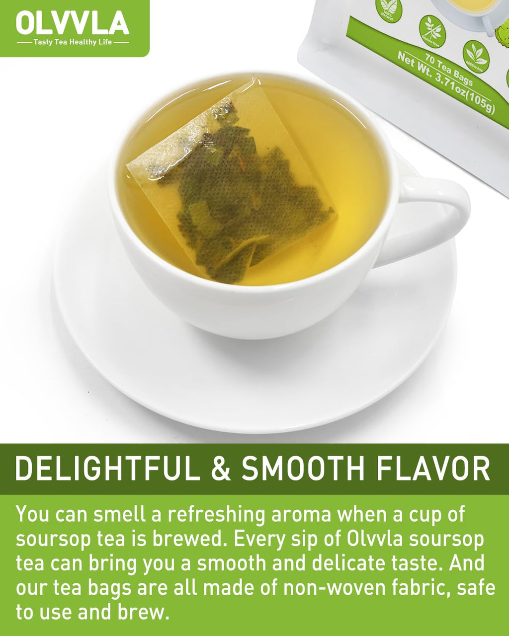 Olvvla soursop tea for soothing nights