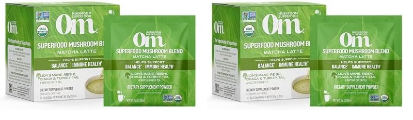 Om Mushroom Matcha Latte blend