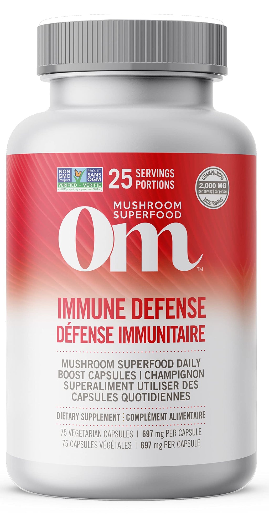 Om Mushroom Superfood immune support capsules
