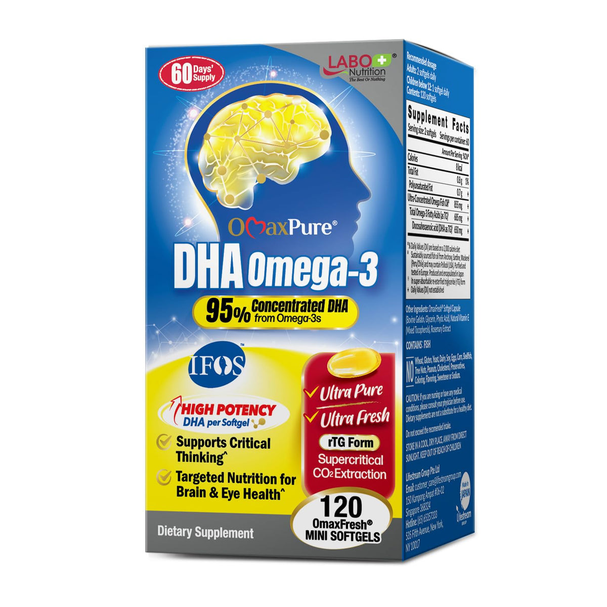 OmaxPure DHA Omega 3 softgels