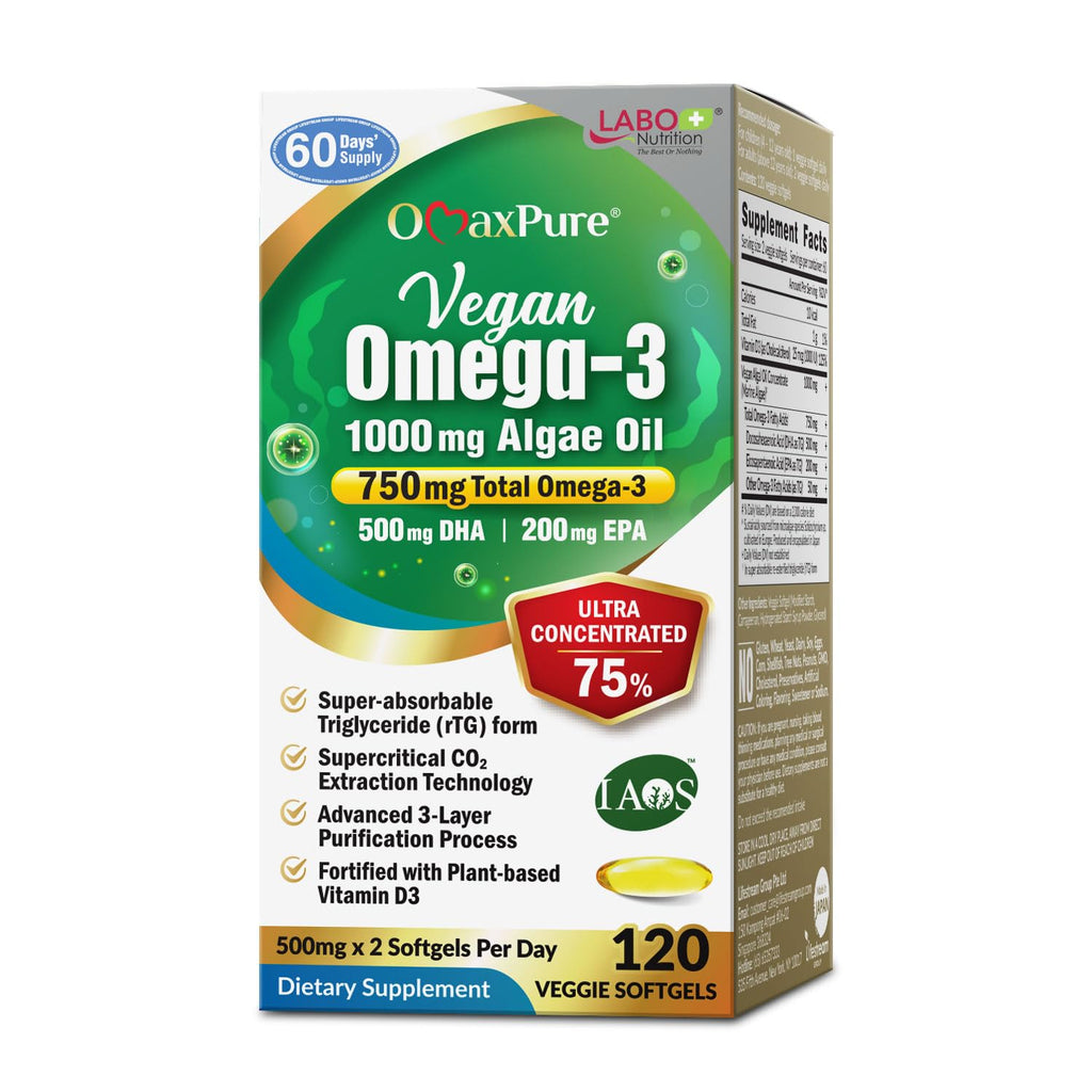 OmaxPure Vegan Omega-3 softgels