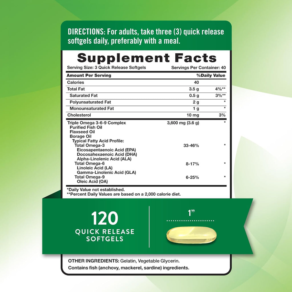 Omega 3-6-9 for heart health