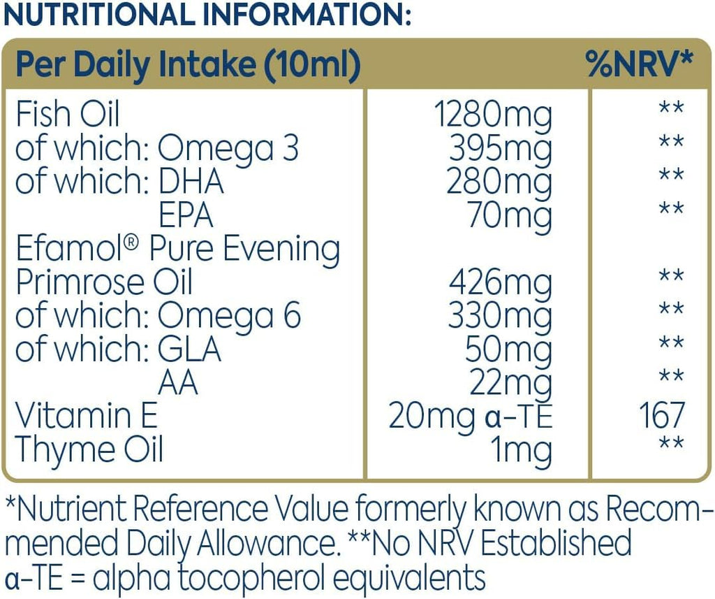 Omega 3 + 6 liquid for daily wellness