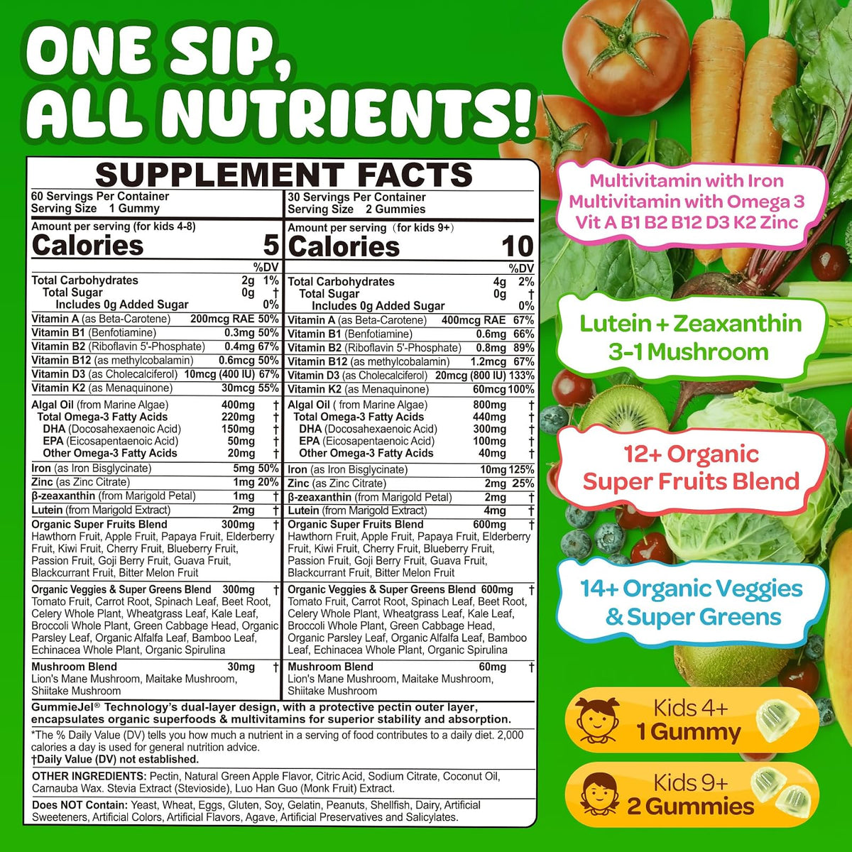 omega 3 and D3K2 for children