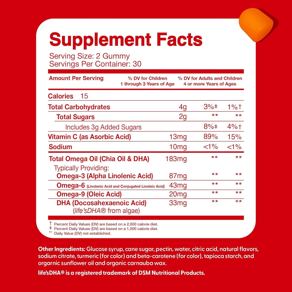 Omega 3 DHA kids gummies for brain support