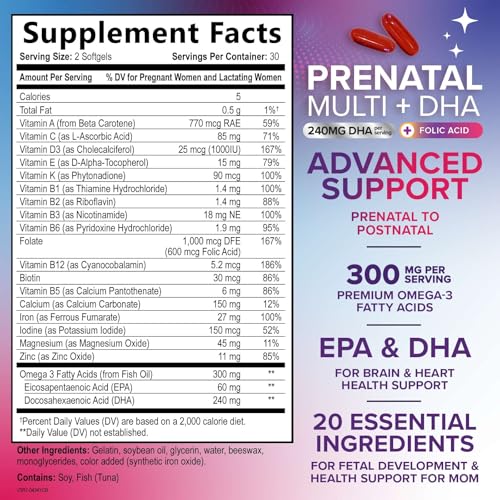 omega 3 dha prenatal softgels