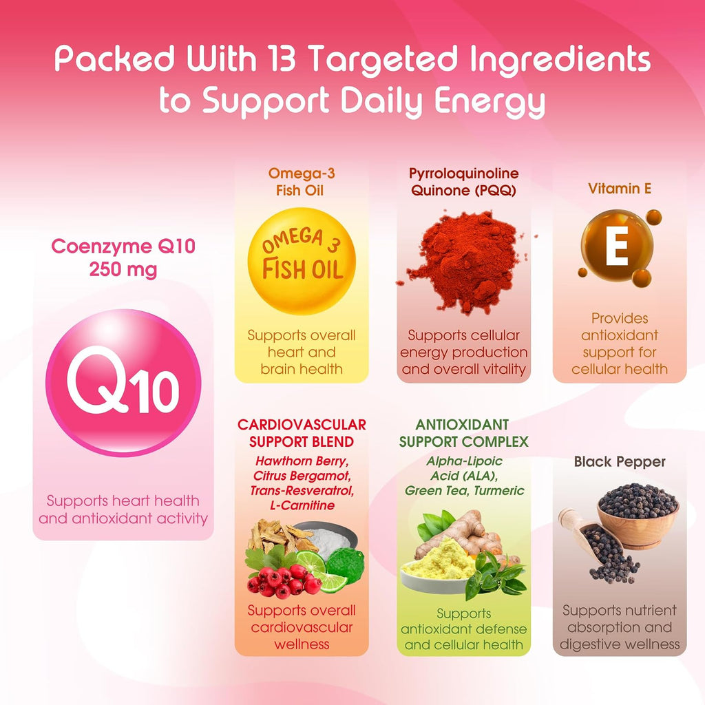 Omega-3 enriched CoQ10 supplement