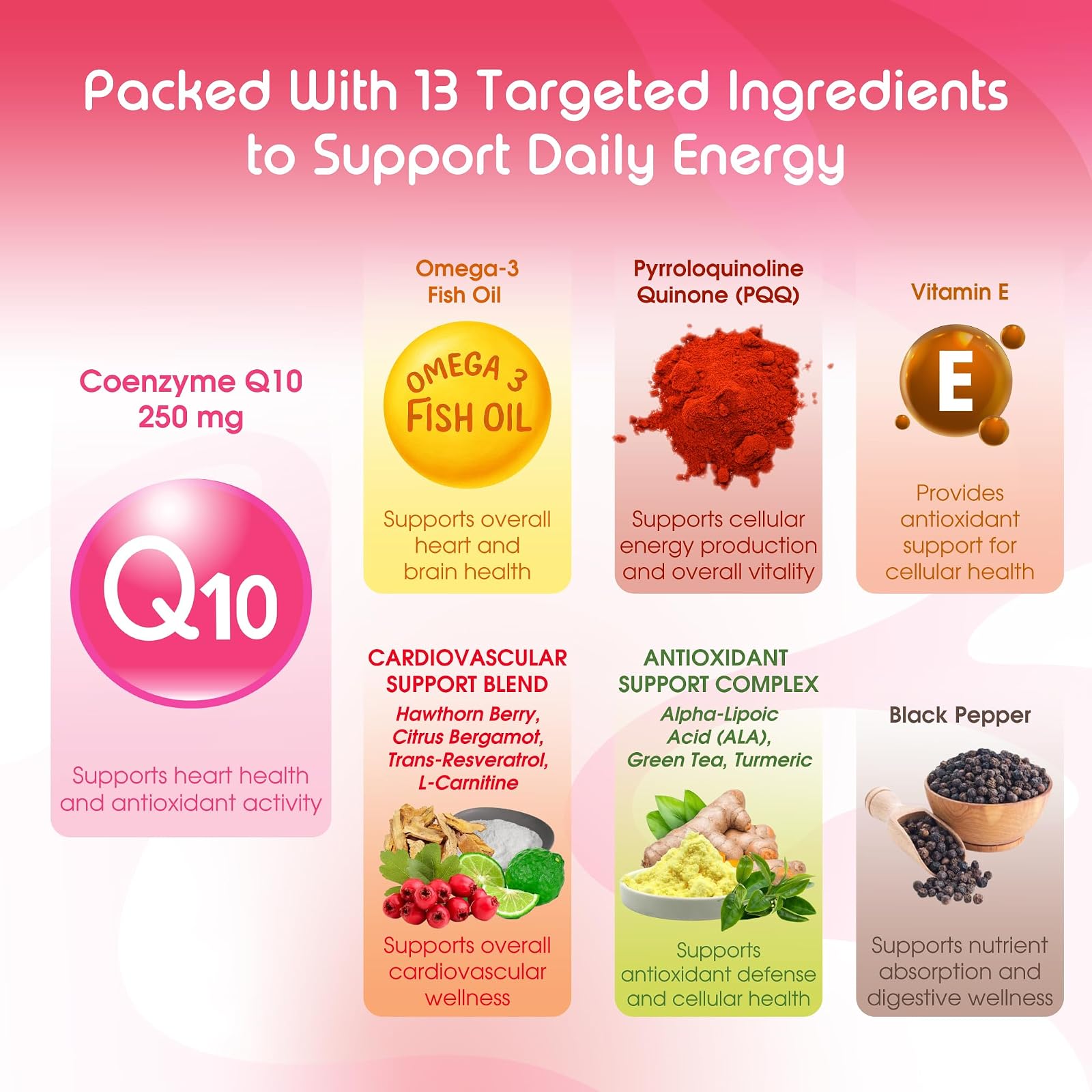 Omega-3 enriched CoQ10 supplement