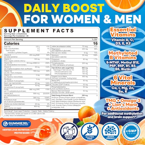 Omega 3 enriched multivitamin gummies