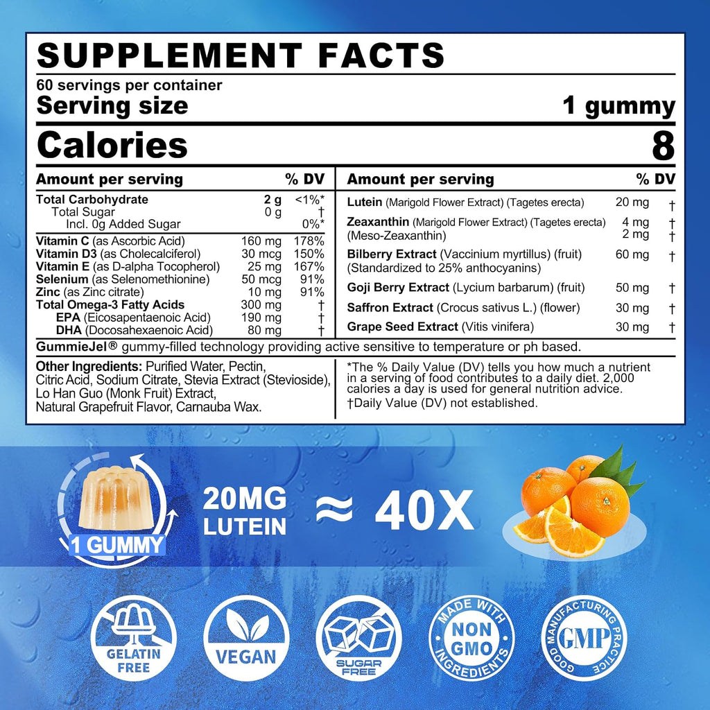 Omega 3 enriched vision support
