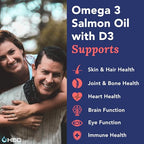 Omega 3 fish oil capsules for wellness