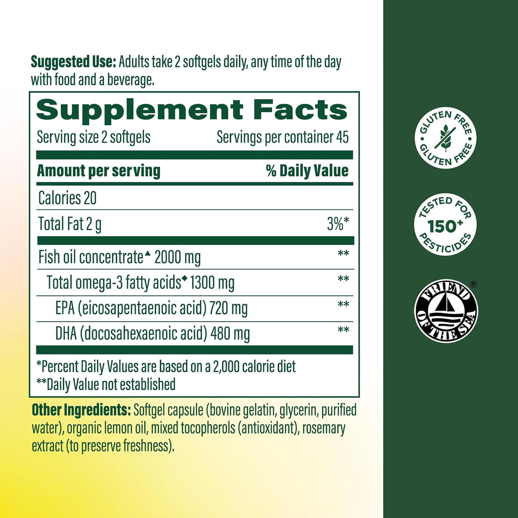 Omega 3 fish oil softgels for adults