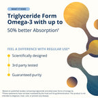 Omega-3 fish oil softgels for wellness
