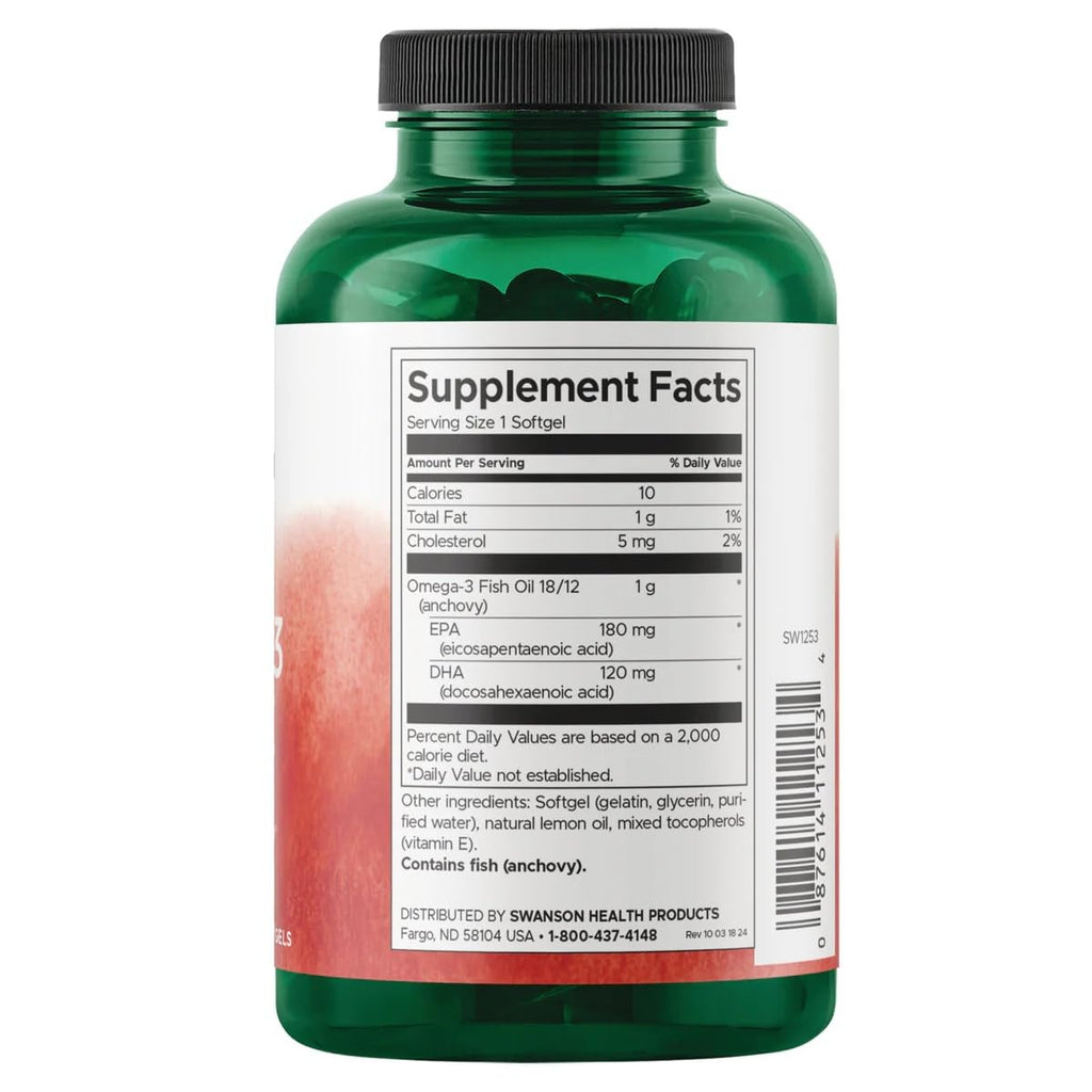 Omega-3 fish oil softgels pack