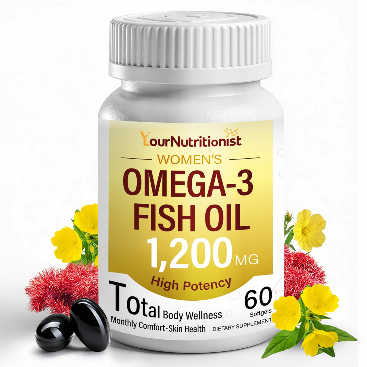 Omega-3 fish oil softgels