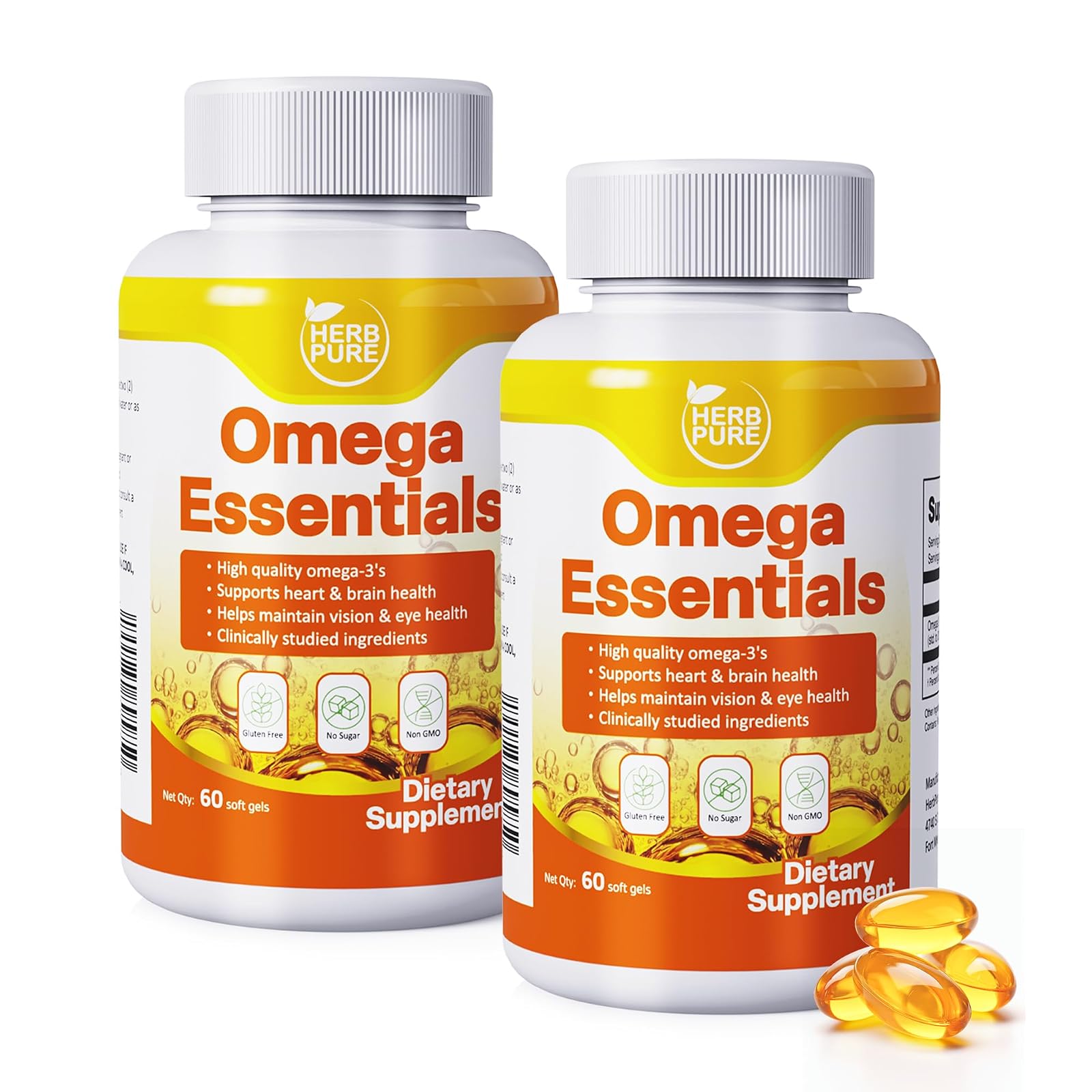 Omega-3 fish oil softgels