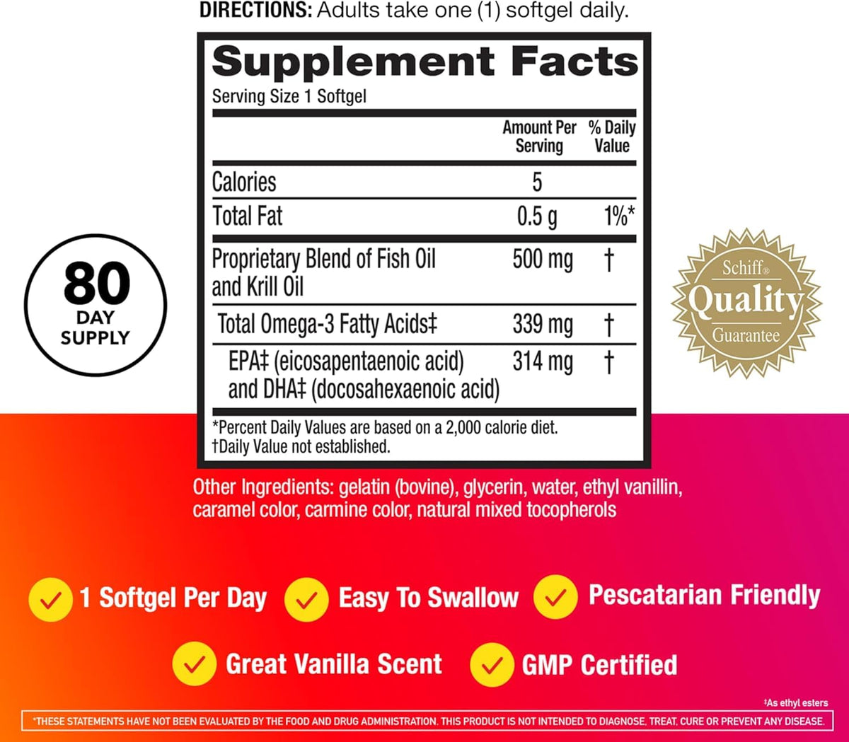 Omega-3 fish oil supplement