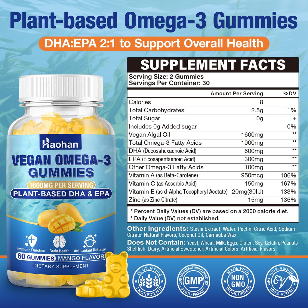 Omega-3 gummies with DHA and EPA