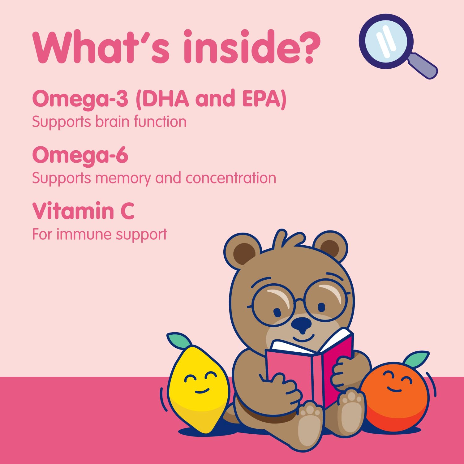Omega 3 kids gummies for immune support