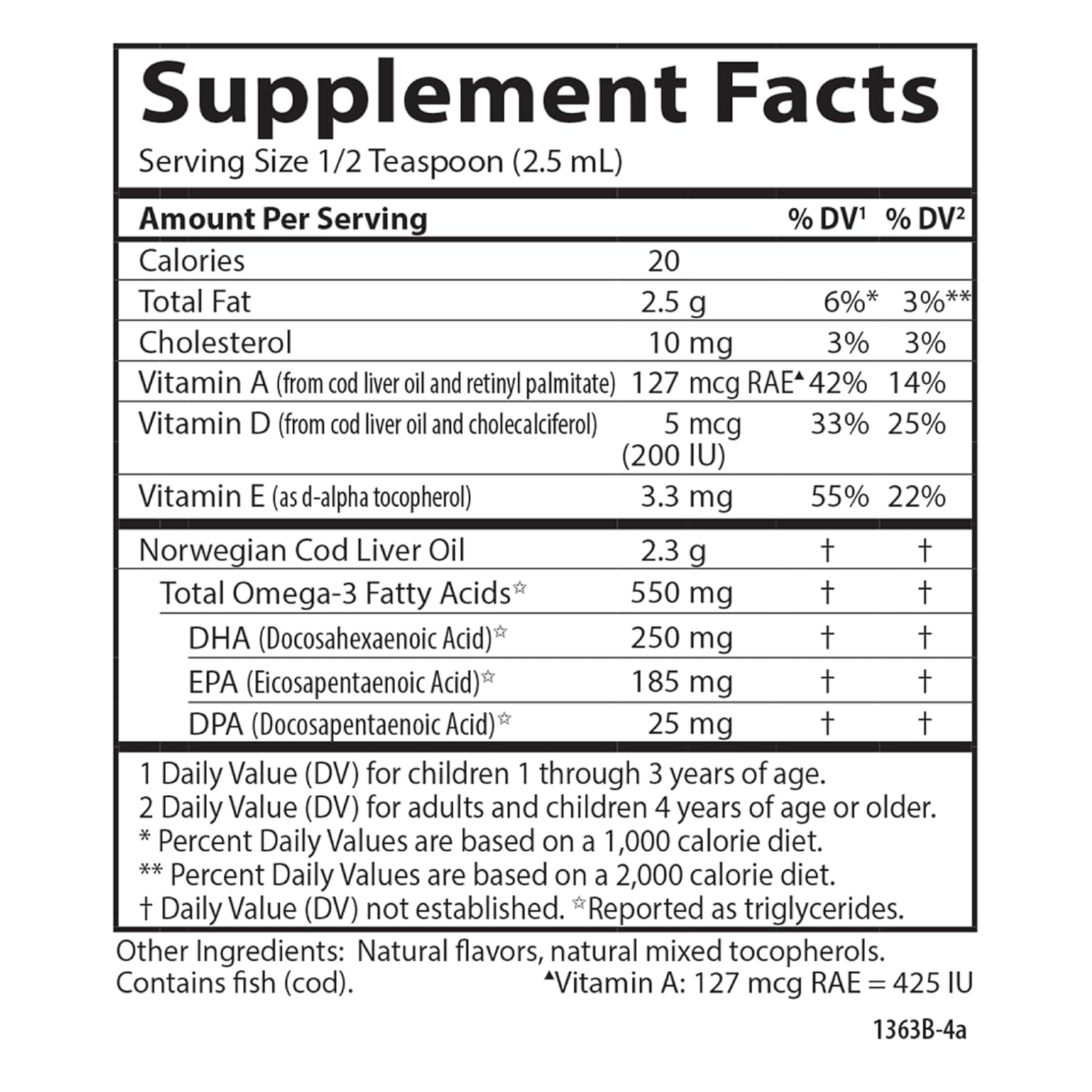 omega-3 rich cod liver oil