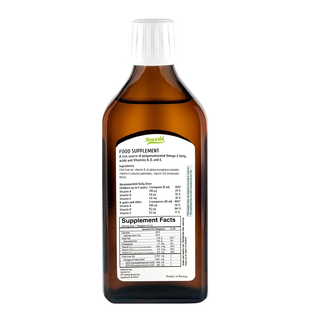 Omega-3 rich cod liver oil