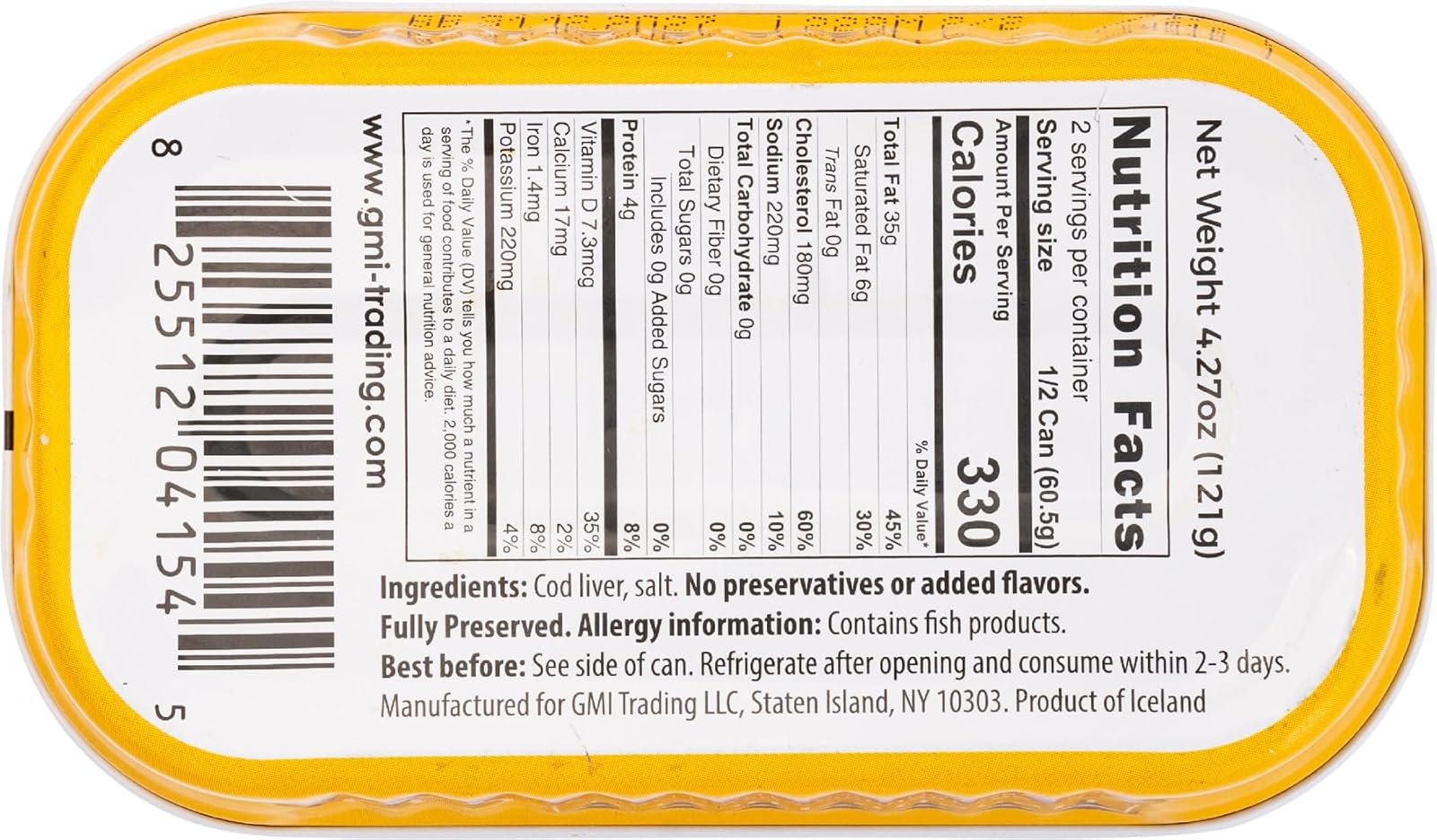 Omega-3 rich cod liver supplement