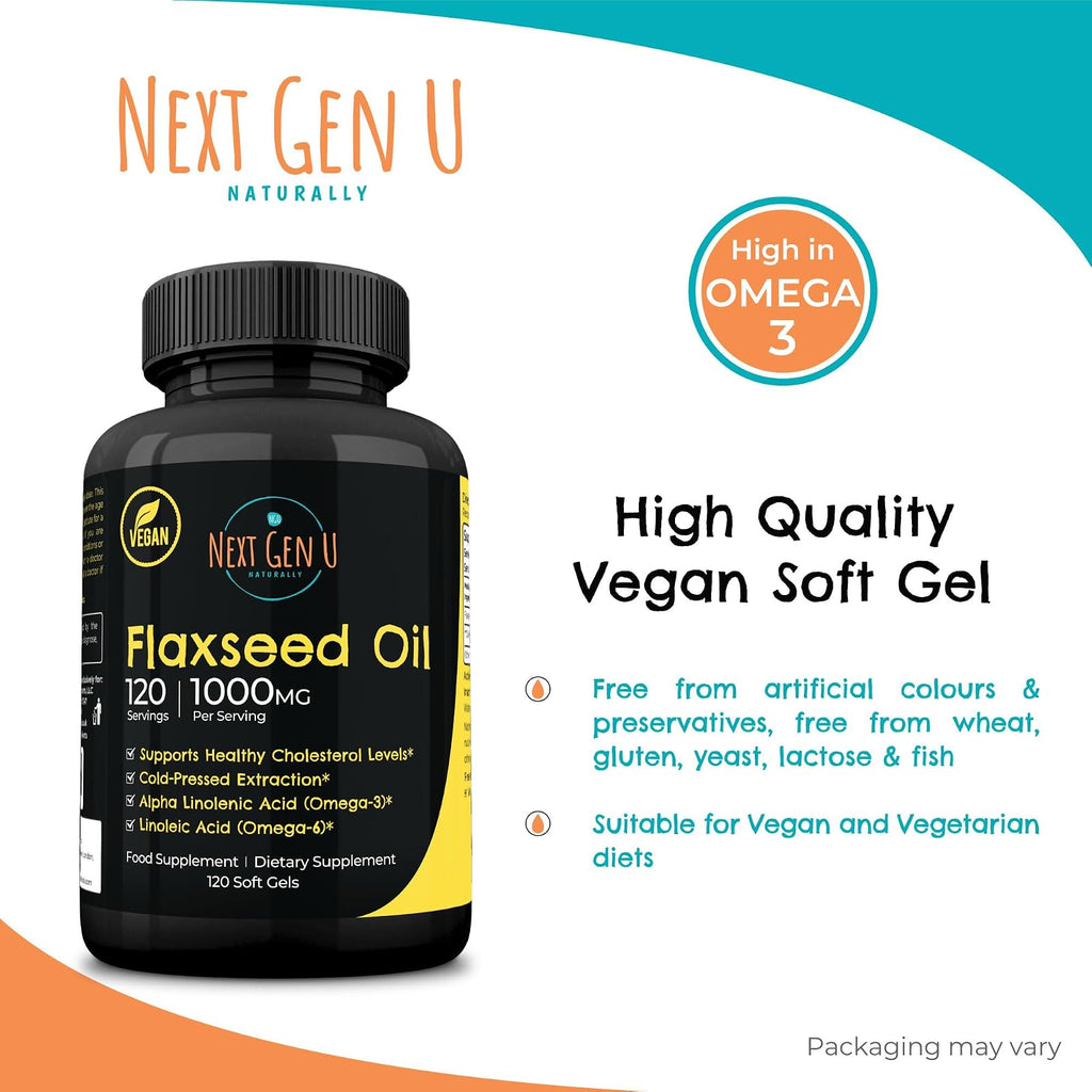 omega-3 rich flaxseed oil capsules
