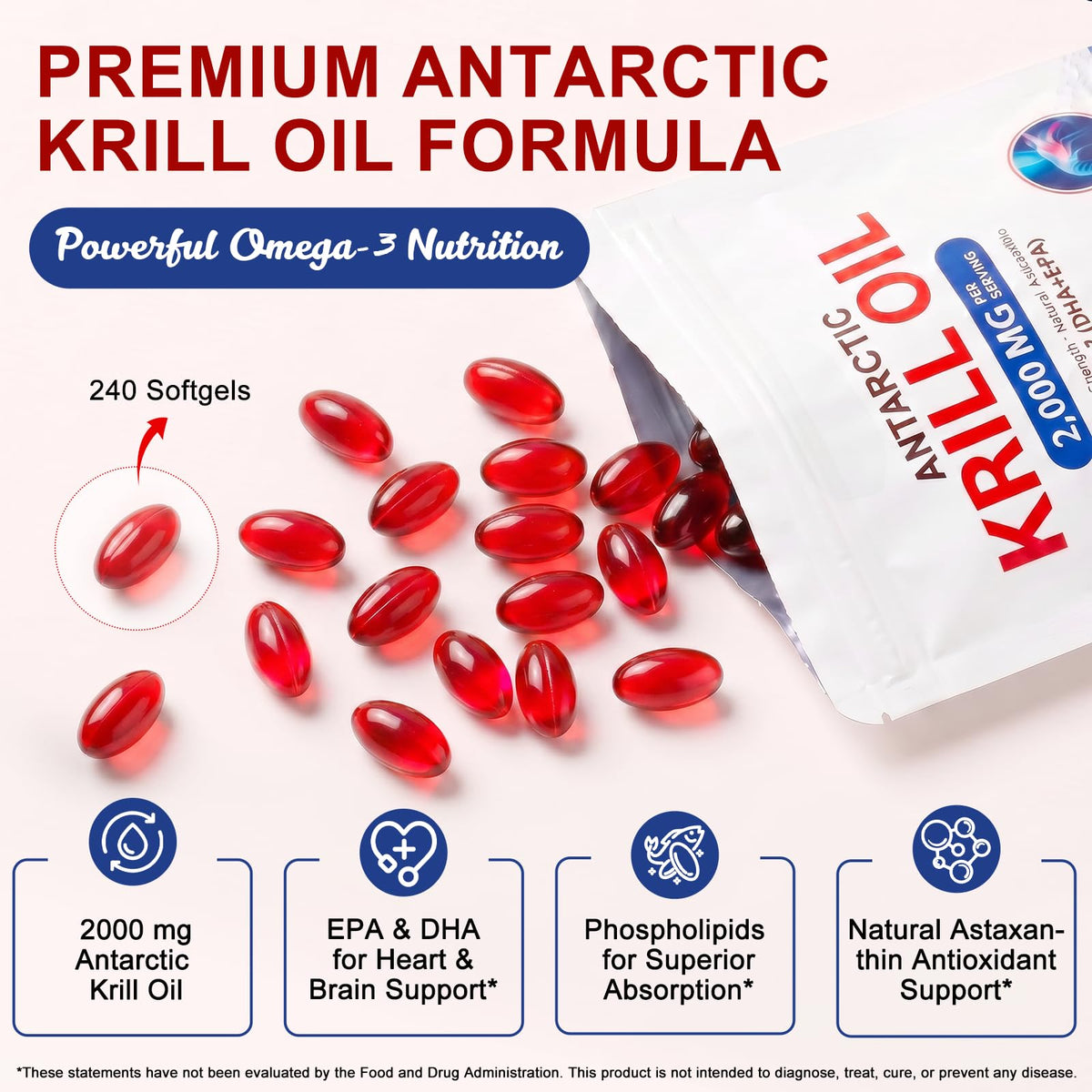omega-3 rich krill oil capsules