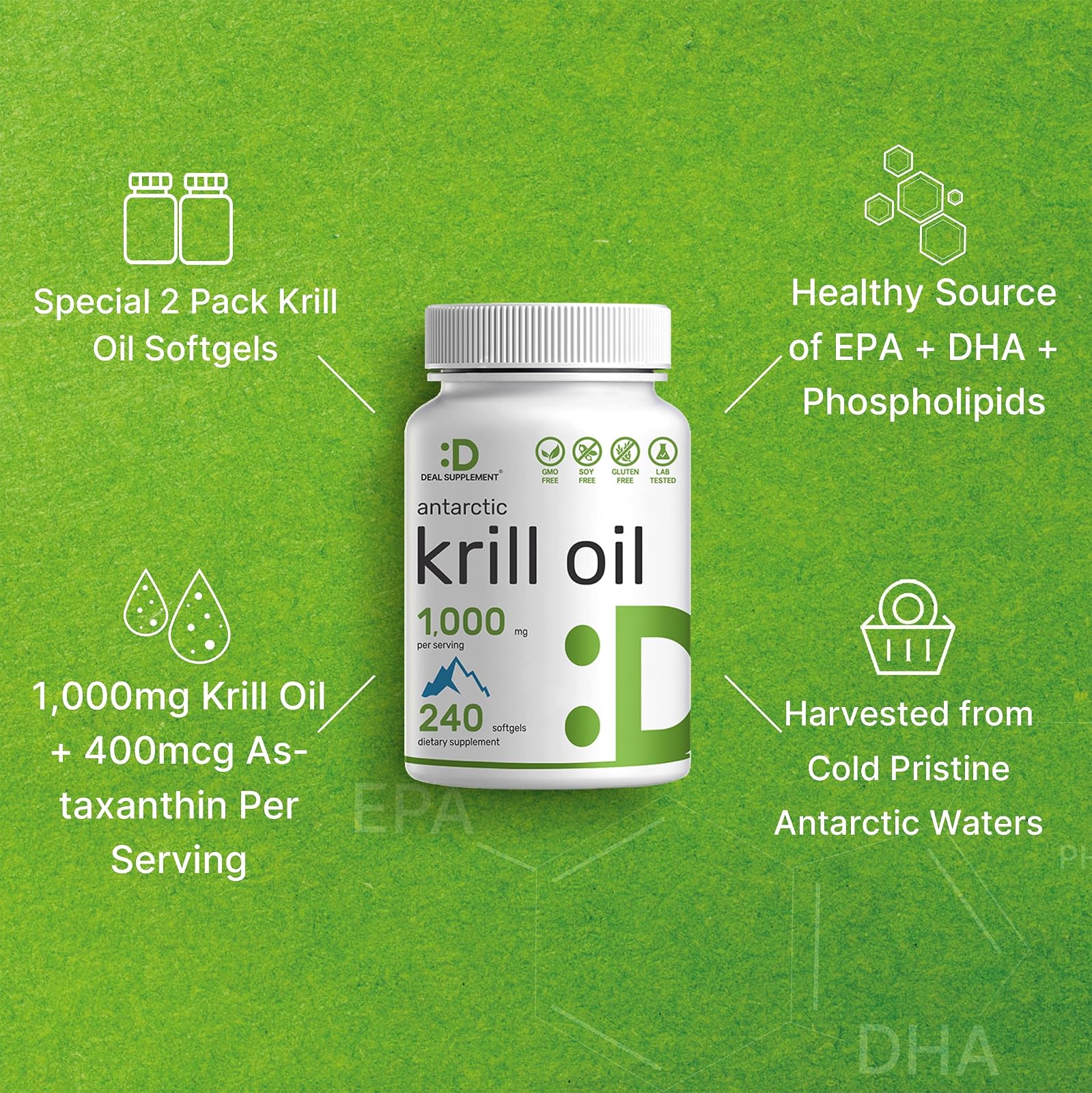 omega-3 rich krill oil capsules