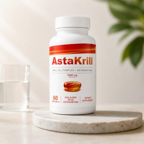 Omega-3 rich krill oil softgels