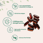 omega-3 rich krill oil softgels