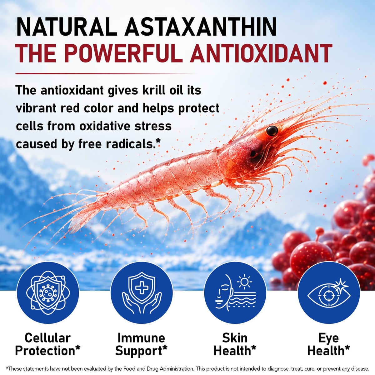 Omega-3 rich krill oil supplement