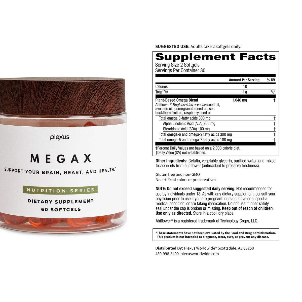 Omega-3 softgels for brain function