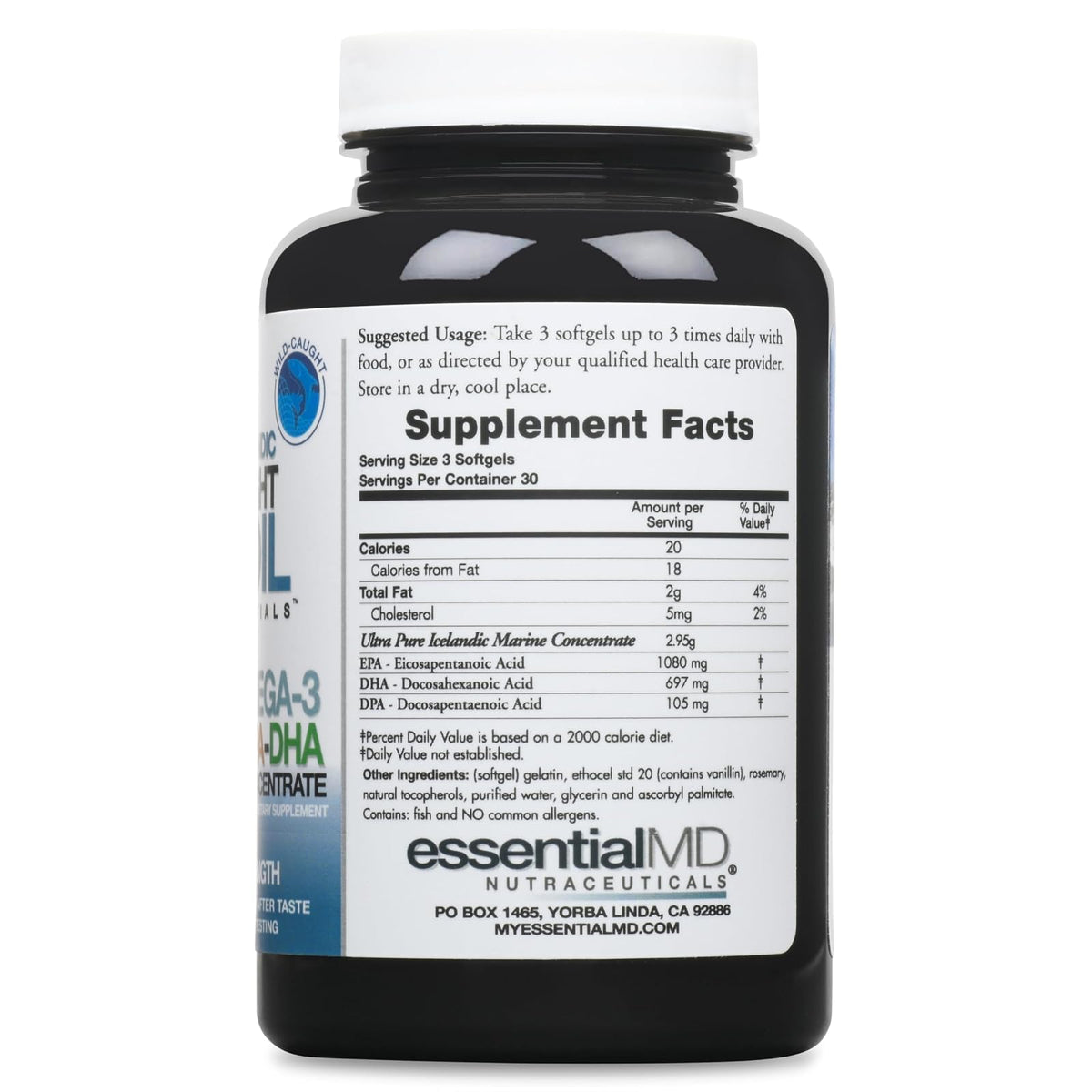 Omega-3 softgels for brain function