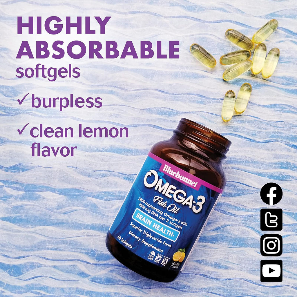 Omega 3 softgels for cognitive support