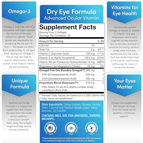 Omega-3 softgels for eye health