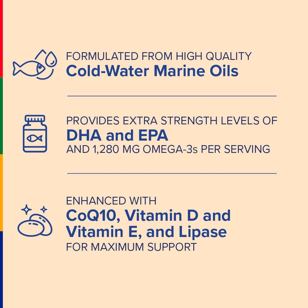Omega 3 softgels for heart health
